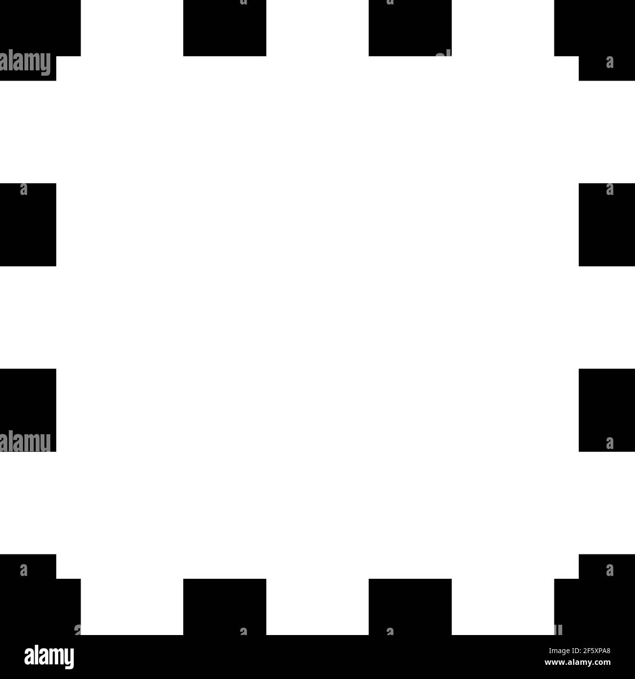 Dashed line border and frame vector element — Stock vector illustration ...