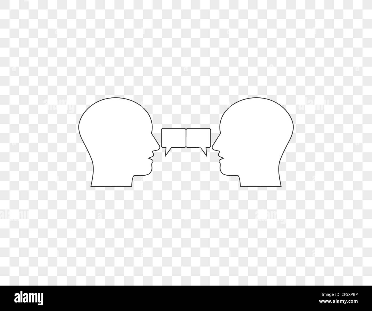 Vector illustration. People talking icon Stock Vector Image & Art - Alamy