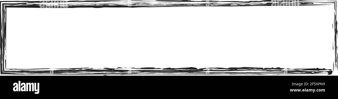Grungy rectangular frame, border, plaque outline — Stock illustration ...