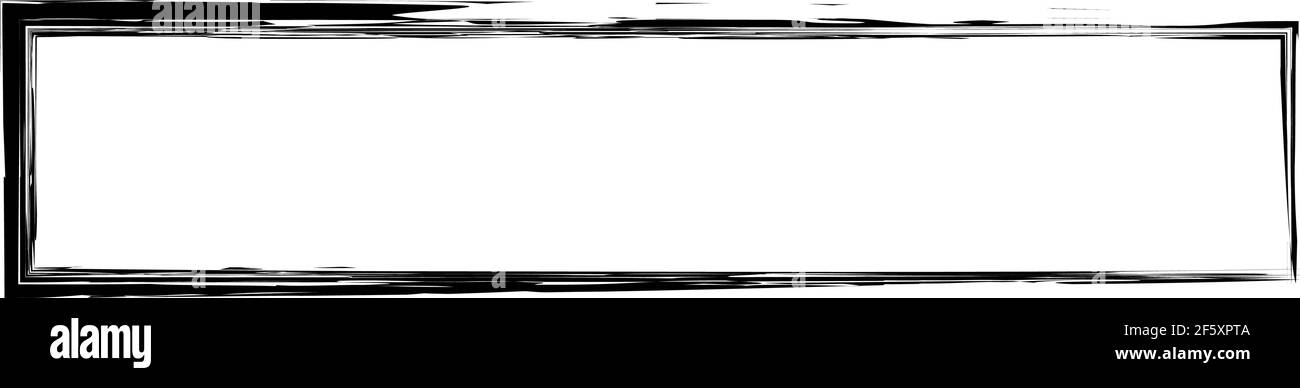 Grungy rectangular frame, border, plaque outline — Stock illustration ...