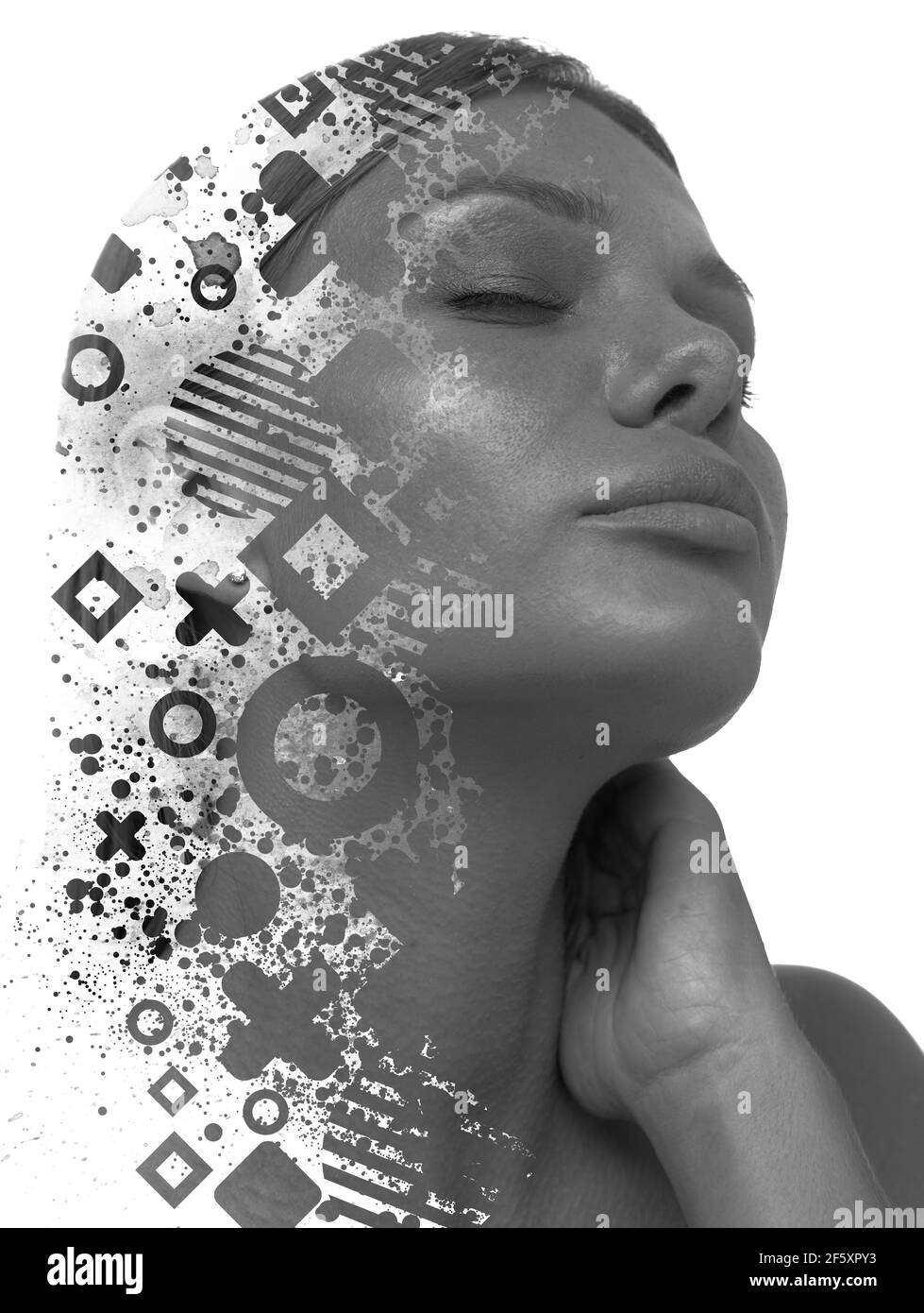 Abstract female graphic Black and White Stock Photos & Images - Alamy