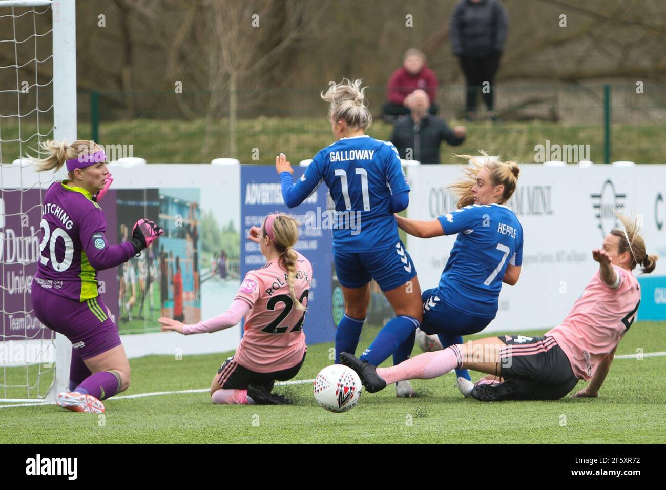 Match action during the FA Women's Championship game between Durham and ...
