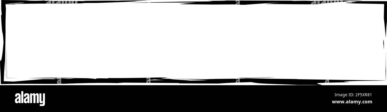 Grungy rectangular frame, border, plaque outline — Stock illustration ...