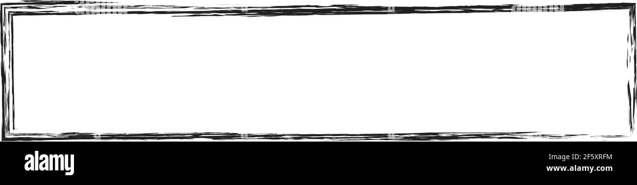 Grungy rectangular frame, border, plaque outline — Stock illustration ...