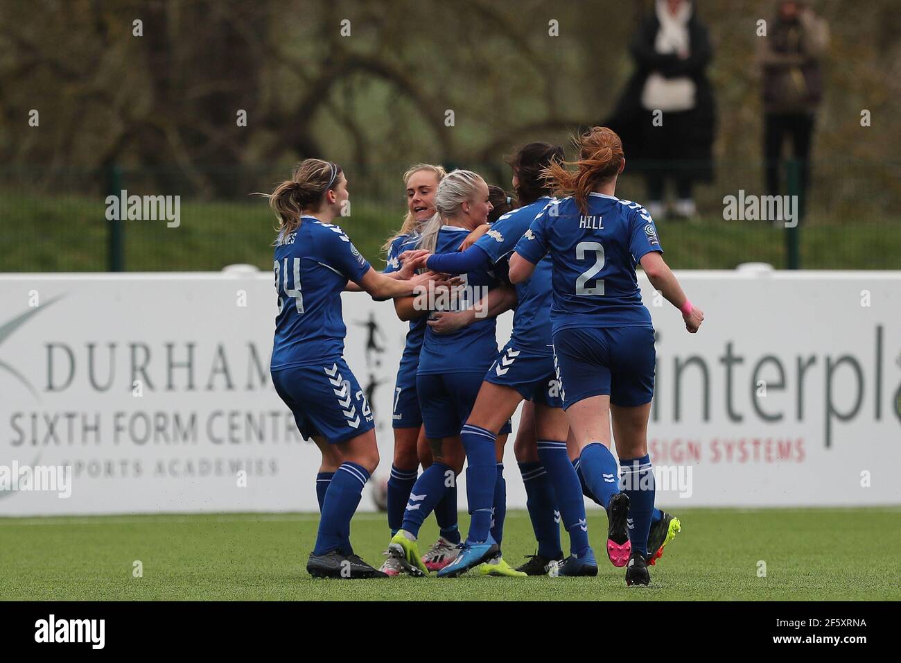 DURHAM CITY, UK. MARCH 28TH: Ali JOHNSON of Durham Women celebrates ...