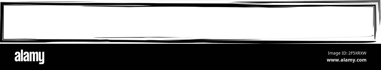 Grungy rectangular frame, border, plaque outline — Stock illustration ...