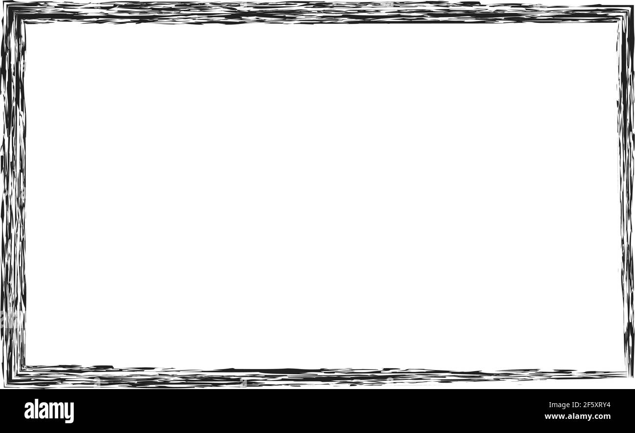 Grungy rectangular frame, border, plaque outline — Stock illustration ...