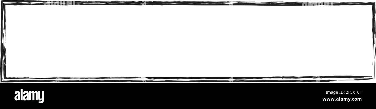 Grungy rectangular frame, border, plaque outline — Stock illustration ...