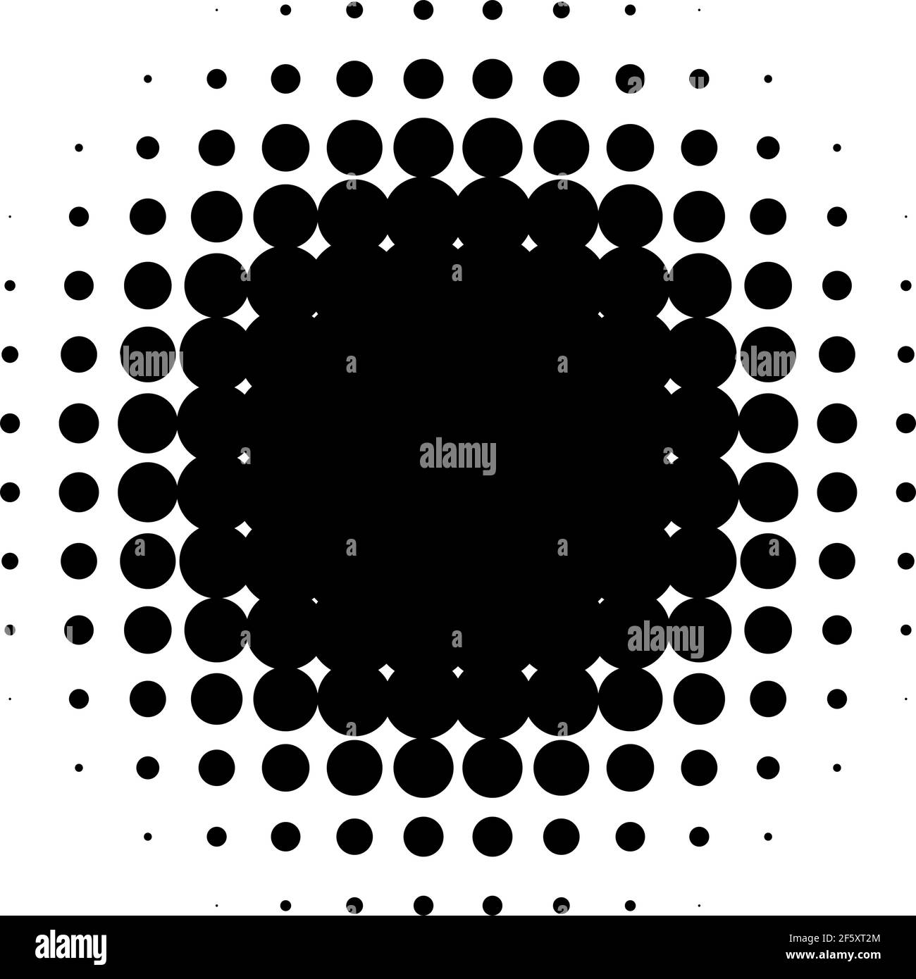 Regular simple circle, circular halftone effect — Stock vector ...