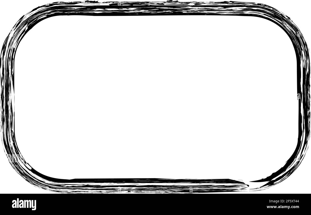 Grungy rectangular frame, border, plaque outline — Stock illustration ...
