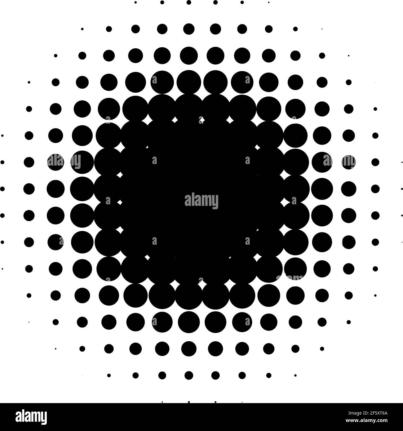 Circular, circle halftone, screentone element — Stock vector ...