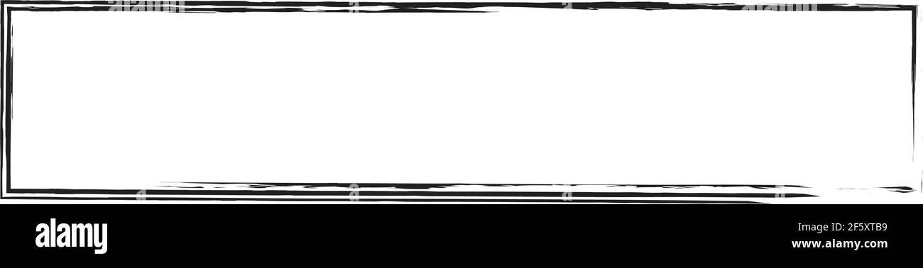 Grungy rectangular frame, border, plaque outline — Stock illustration ...