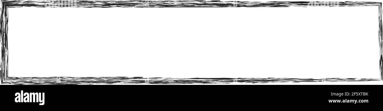 Grungy rectangular frame, border, plaque outline — Stock illustration ...