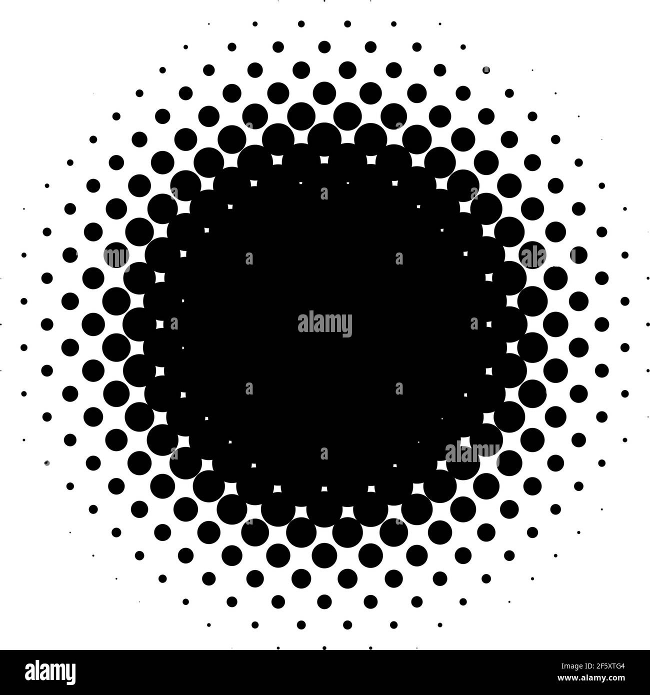 Regular simple circle, circular halftone effect — Stock vector ...