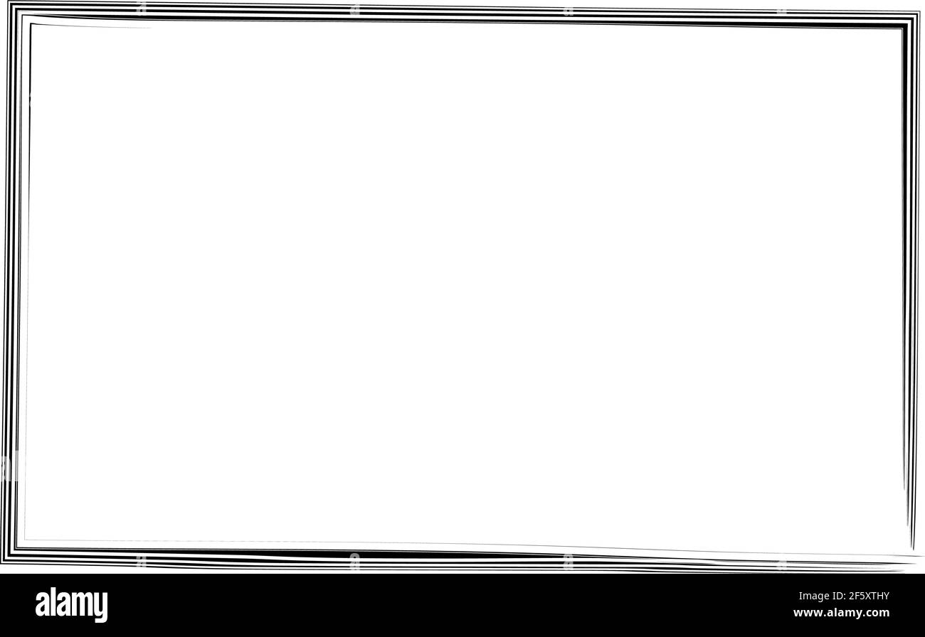 Grungy rectangular frame, border, plaque outline — Stock illustration ...