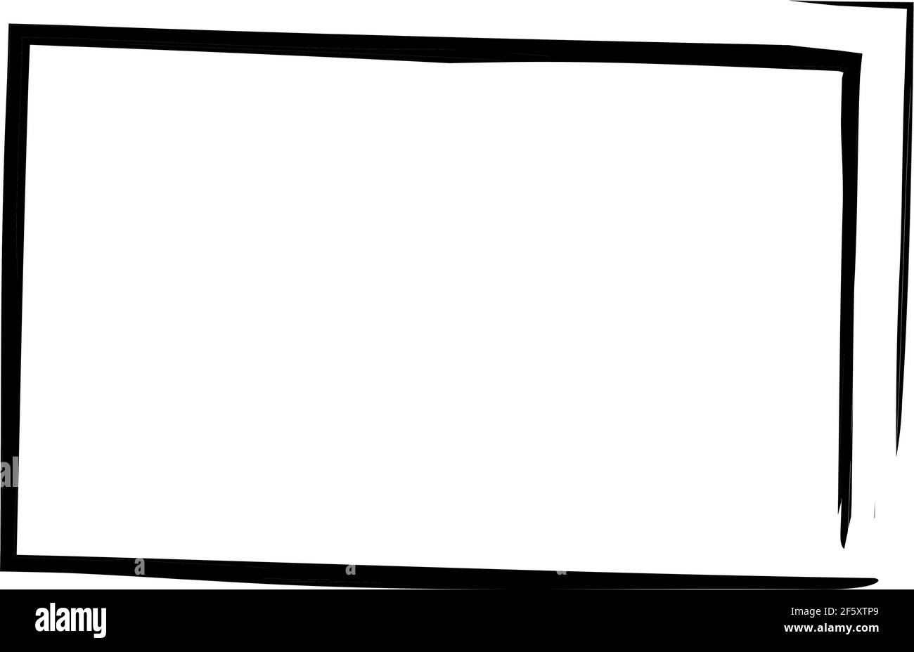 Grungy rectangular frame, border, plaque outline — Stock illustration ...