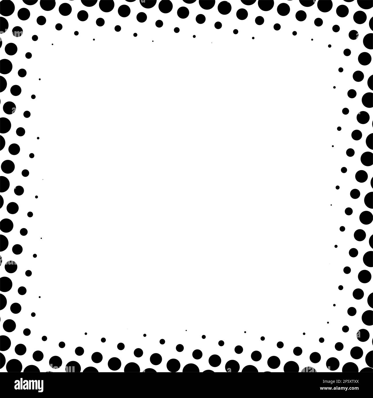 Halftone, screentone square border, frame design — Stock vector ...