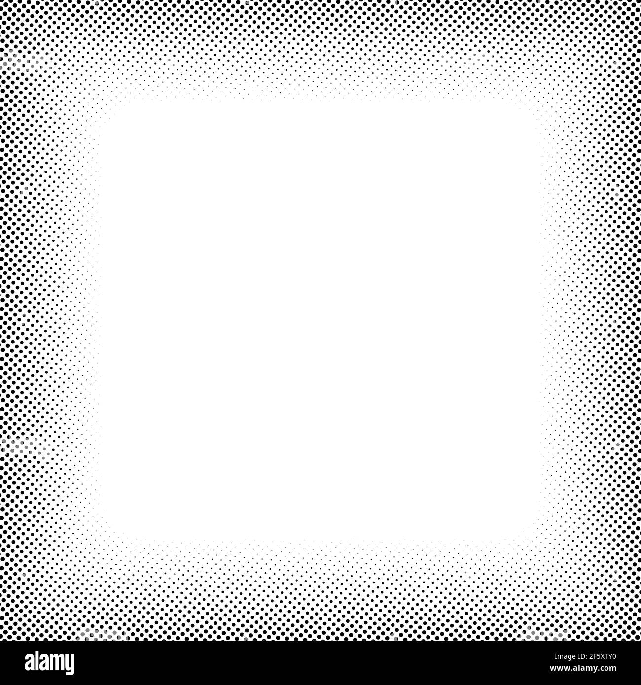 Halftone, screentone square border, frame design — Stock vector ...