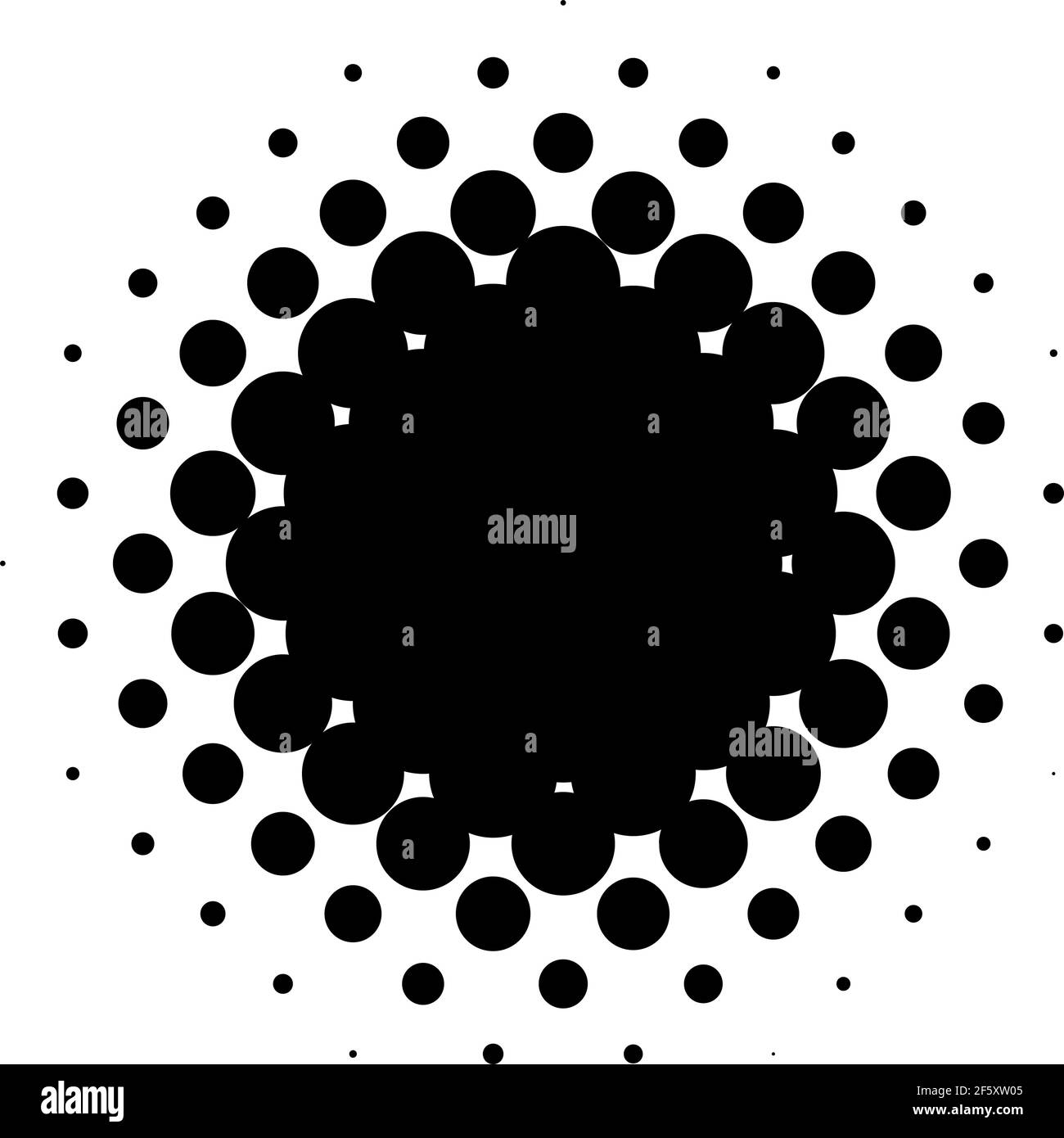Regular simple circle, circular halftone effect — Stock vector ...