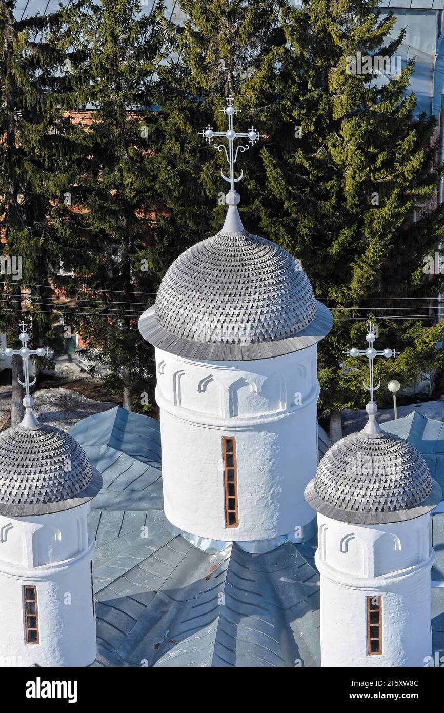 Orthodox Church. Temple in a provincial city of Russia Stock Photo - Alamy