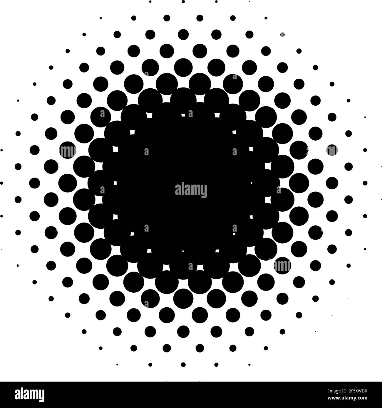 Circular, circle halftone, screentone element — Stock vector ...