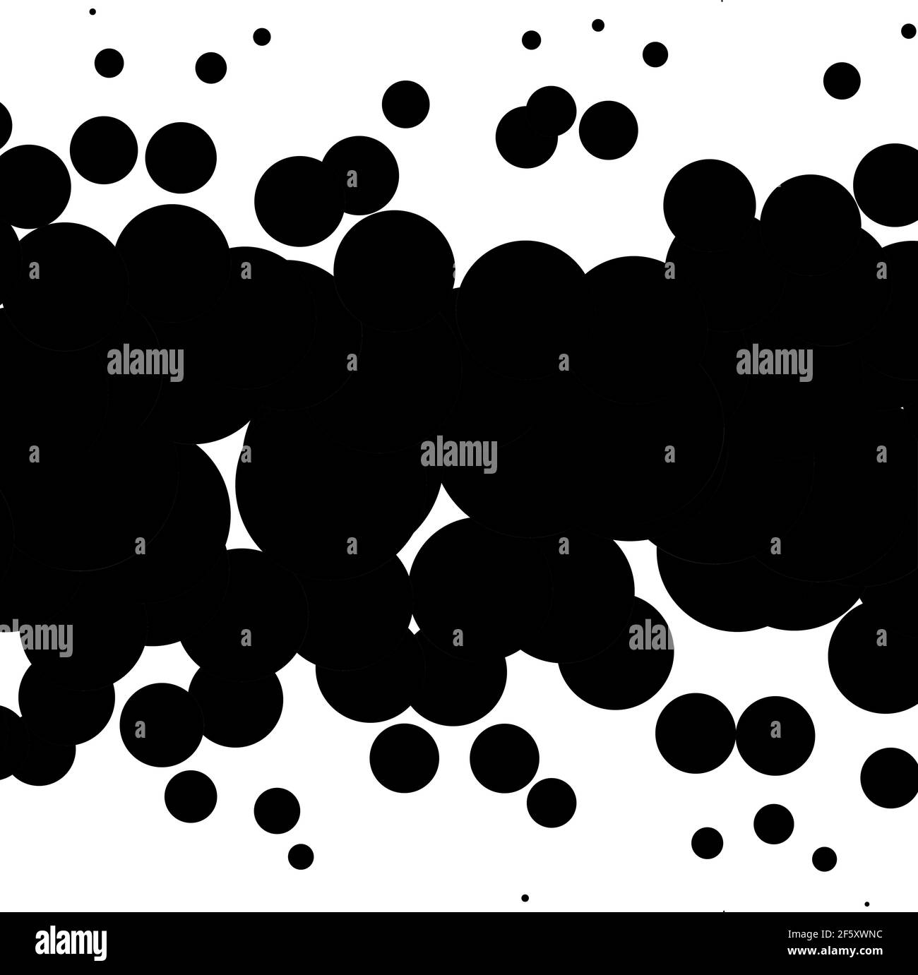 Linear pointillist halftone, screentone random dots, circles pattern ...