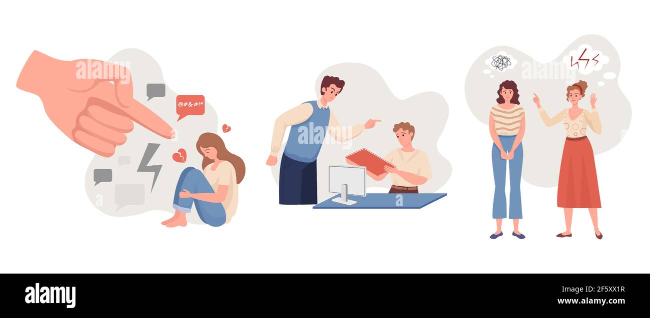 Emotional abuse Stock Vector Images - Alamy