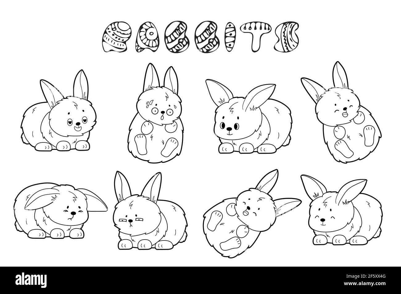 Cartoon illustration easter bunny sad hi-res stock photography and ...