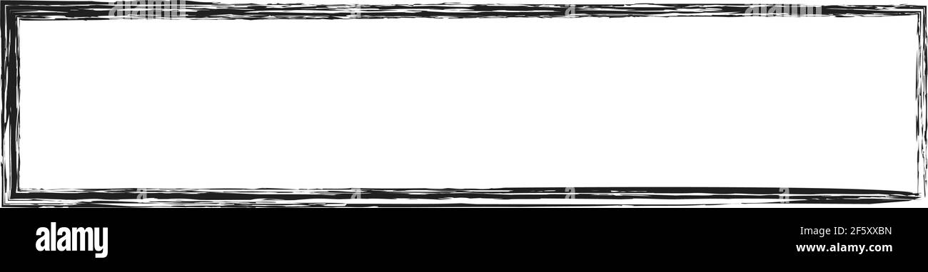 Grungy rectangular frame, border, plaque outline — Stock illustration ...