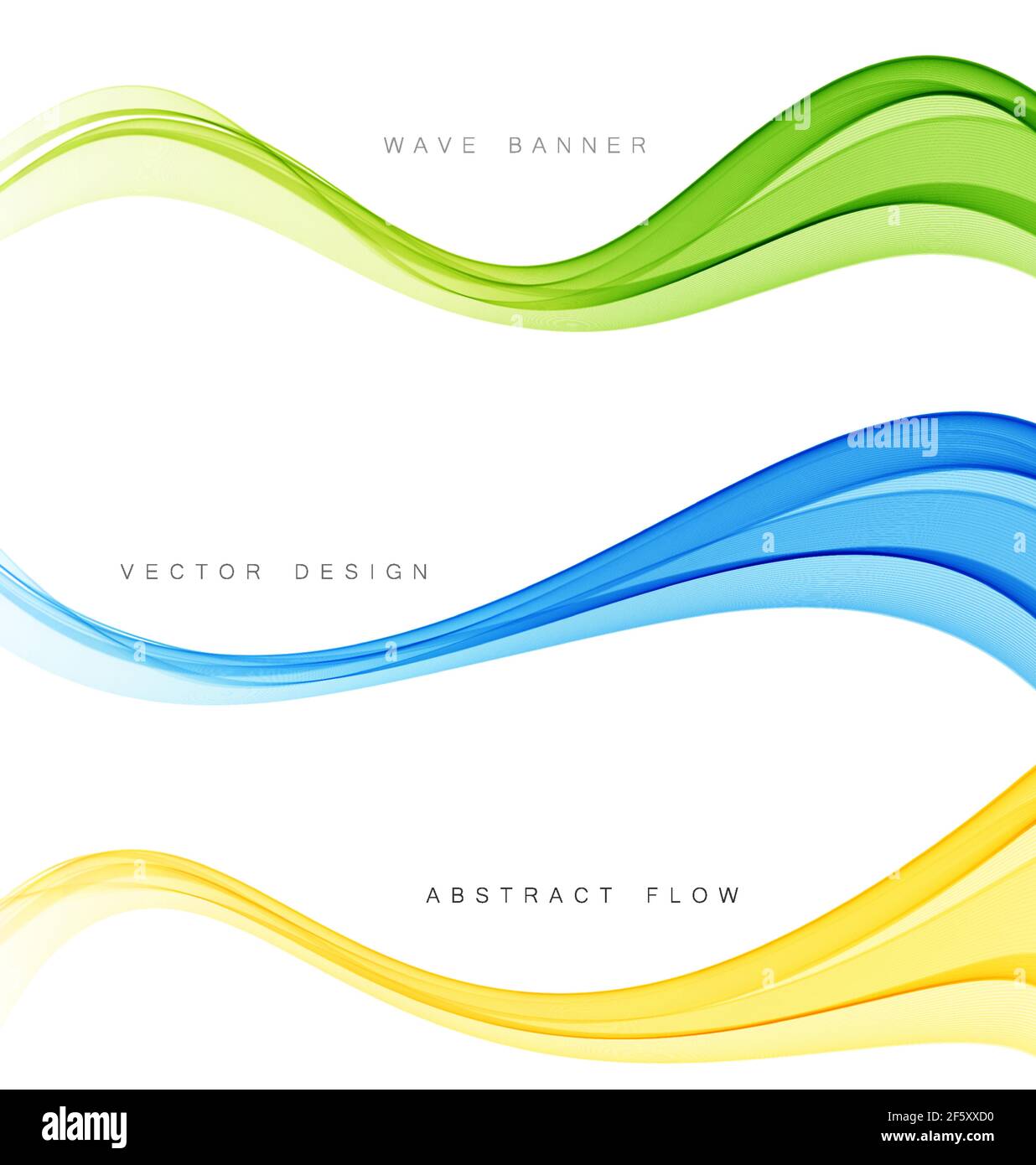 Set Of Color Abstract Wave Design Element Stock Vector Image And Art Alamy