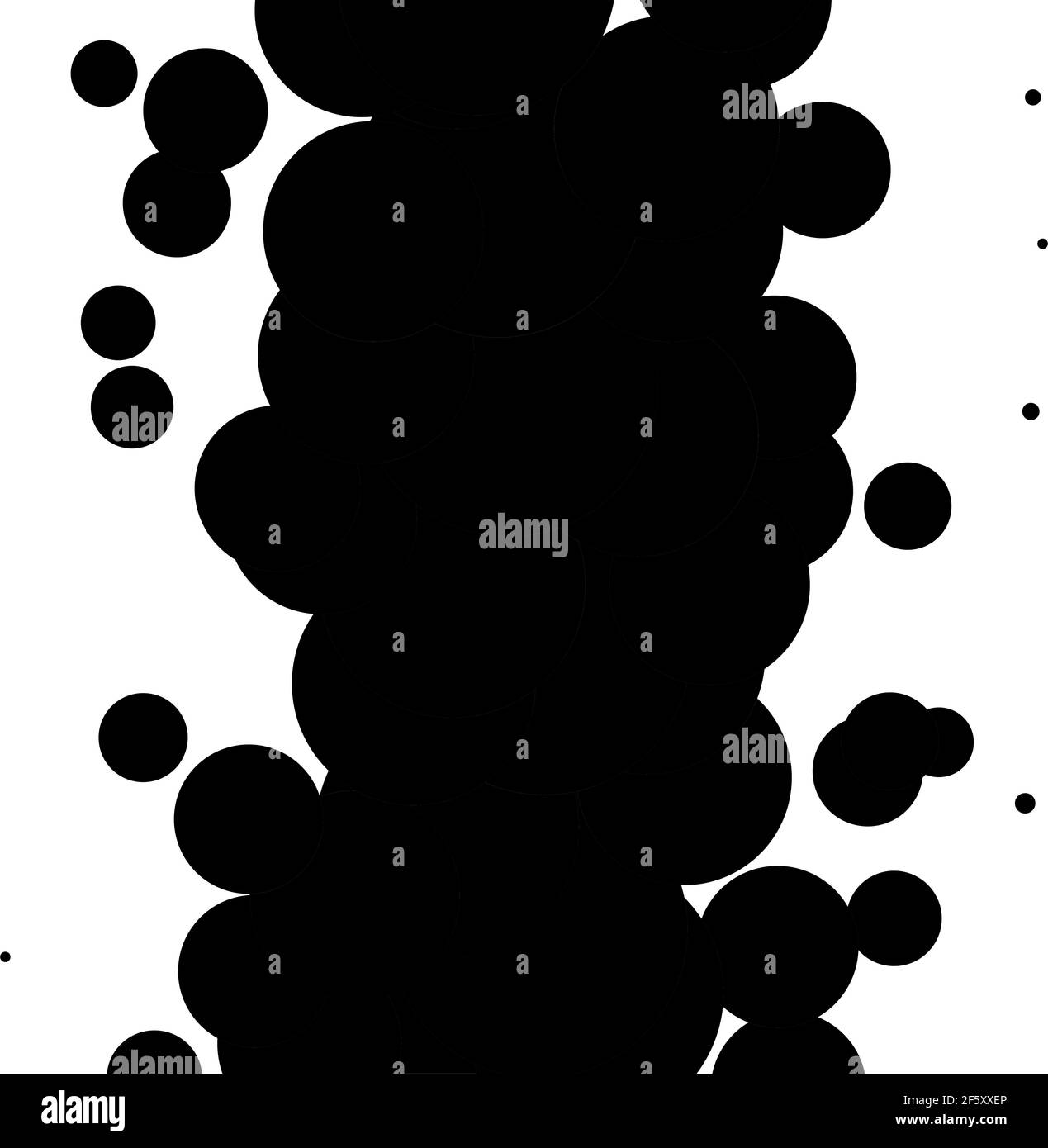 Linear pointillist halftone, screentone random dots, circles pattern ...