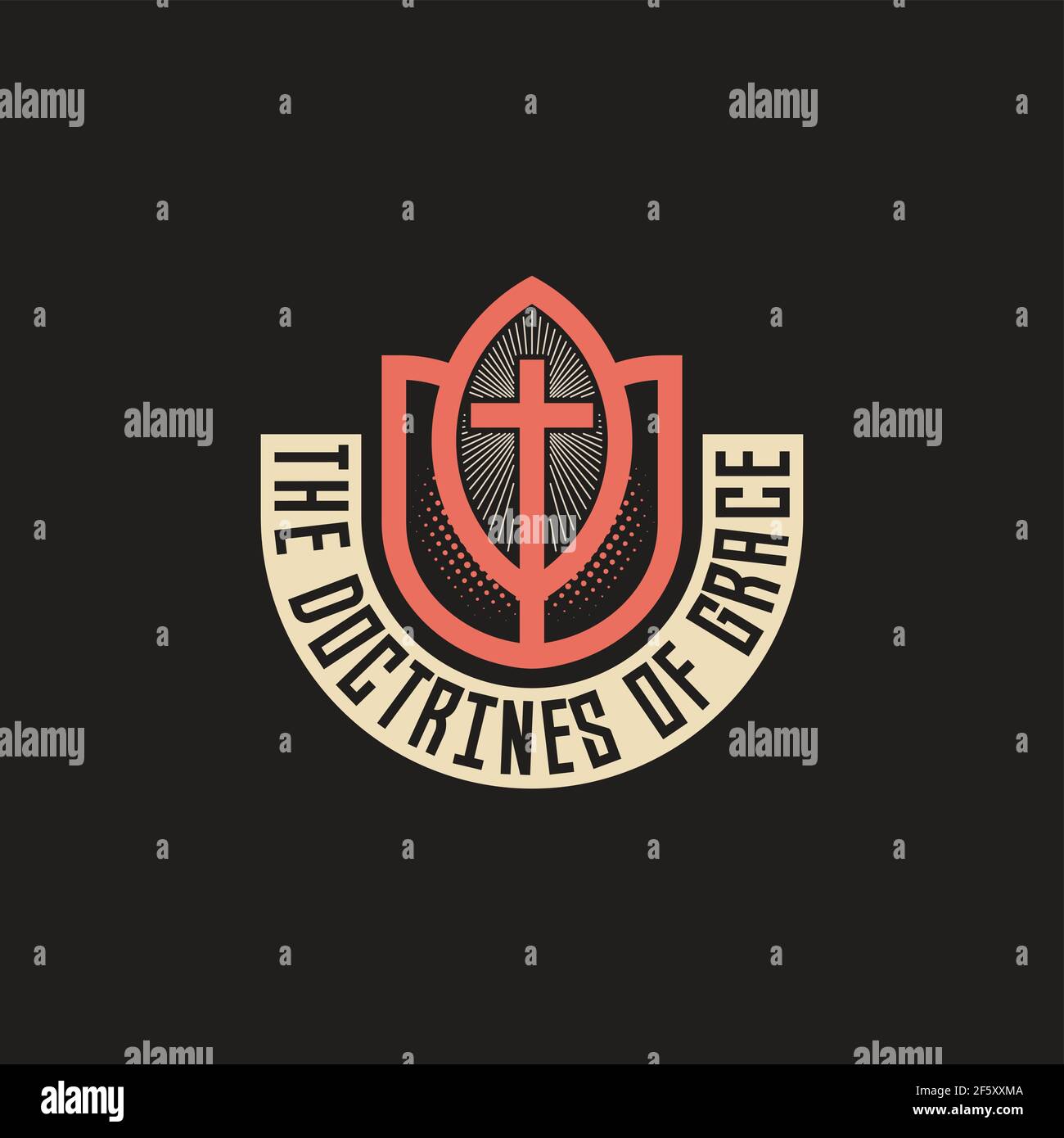 TULIP - The doctrines of grace. The main five points of Calvinism Stock ...