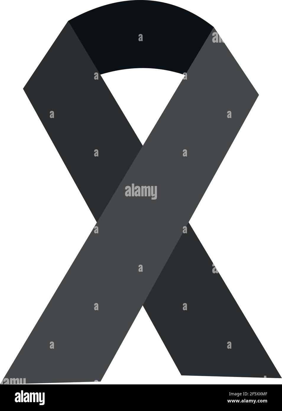 Black ribbon symbolising death, mourning and funeral Stock Vector Image ...