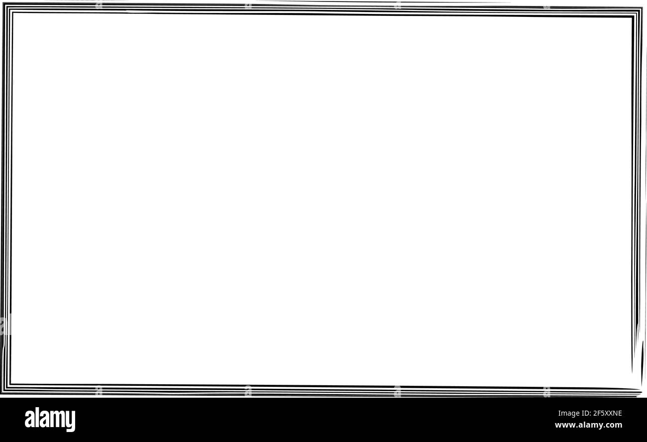 Grungy rectangular frame, border, plaque outline — Stock illustration ...