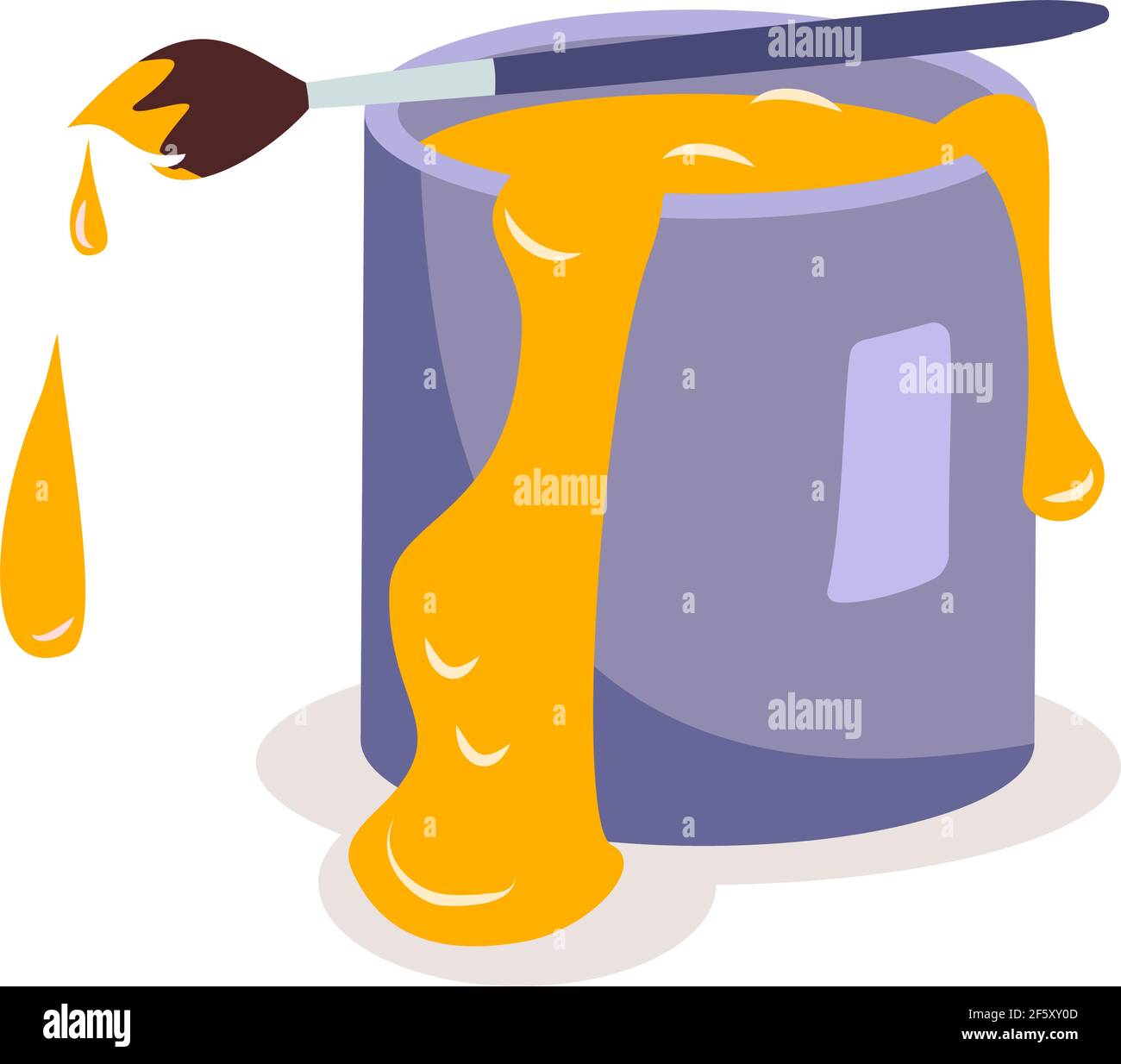 Cartoon Yellow Paint