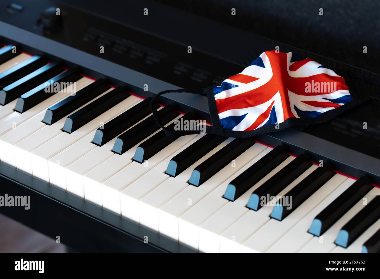British musical mask flag hi-res stock photography and images - Alamy