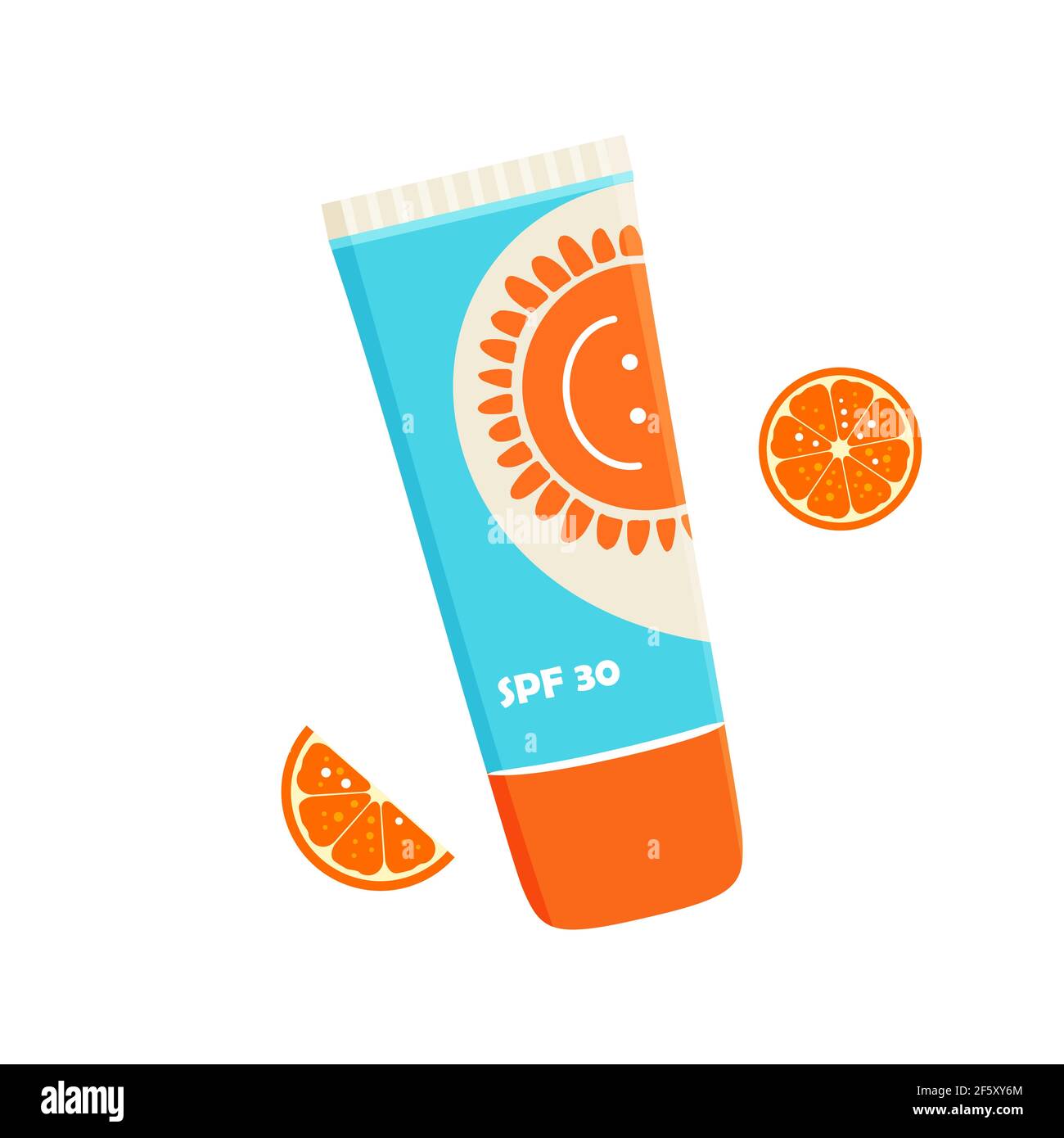 Spf cream in plastic tube. Sunscreen. Vector illustration Stock Vector ...