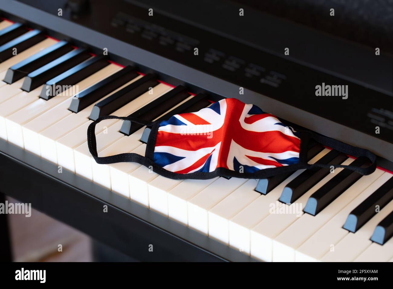 British musical mask flag hi-res stock photography and images - Alamy