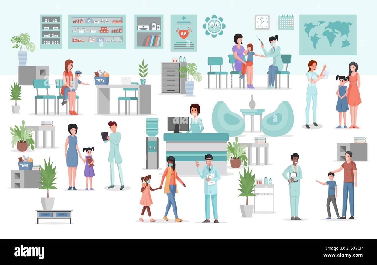 Flu hospital room Stock Vector Images - Alamy