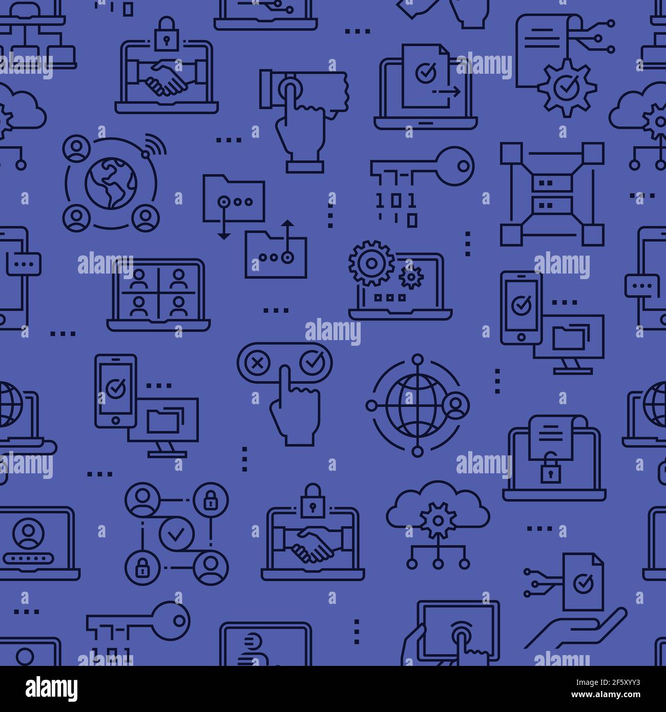 Cyber icons pattern Stock Vector Images - Alamy