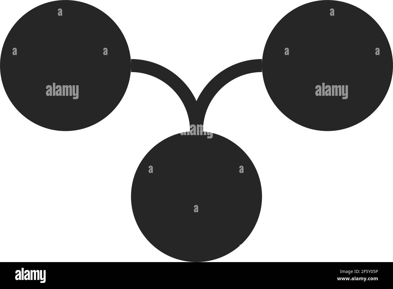 Nodes (circles) with connections. Interconnected circles infographics ...