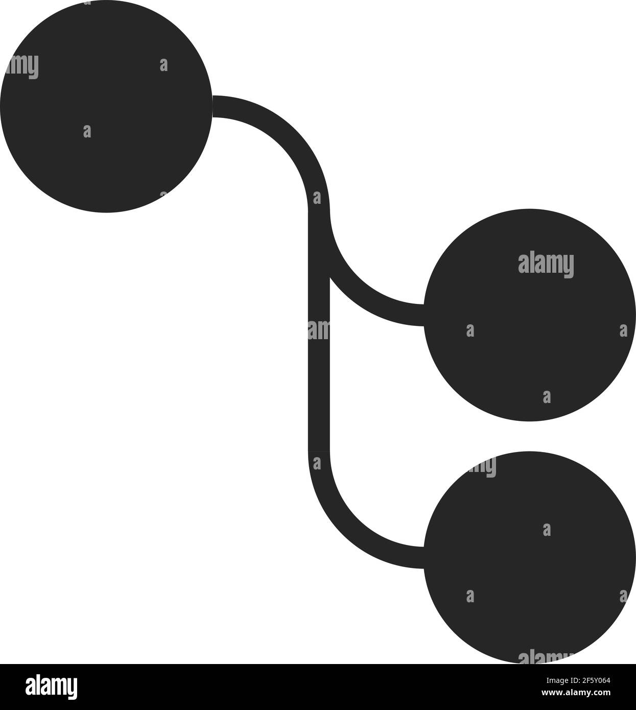 Nodes (circles) with connections. Interconnected circles infographics ...