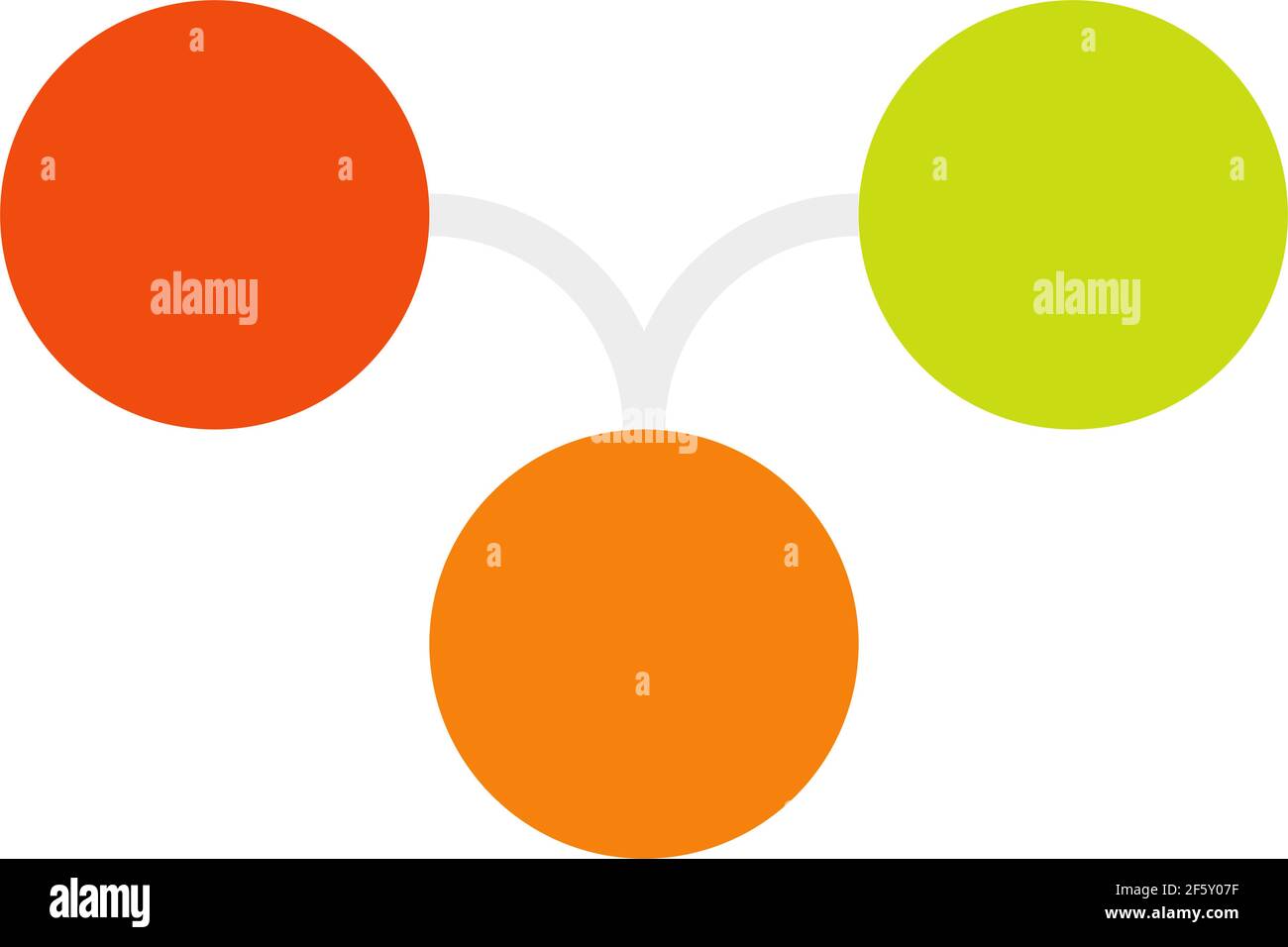 Nodes (circles) with connections. Interconnected circles infographics ...