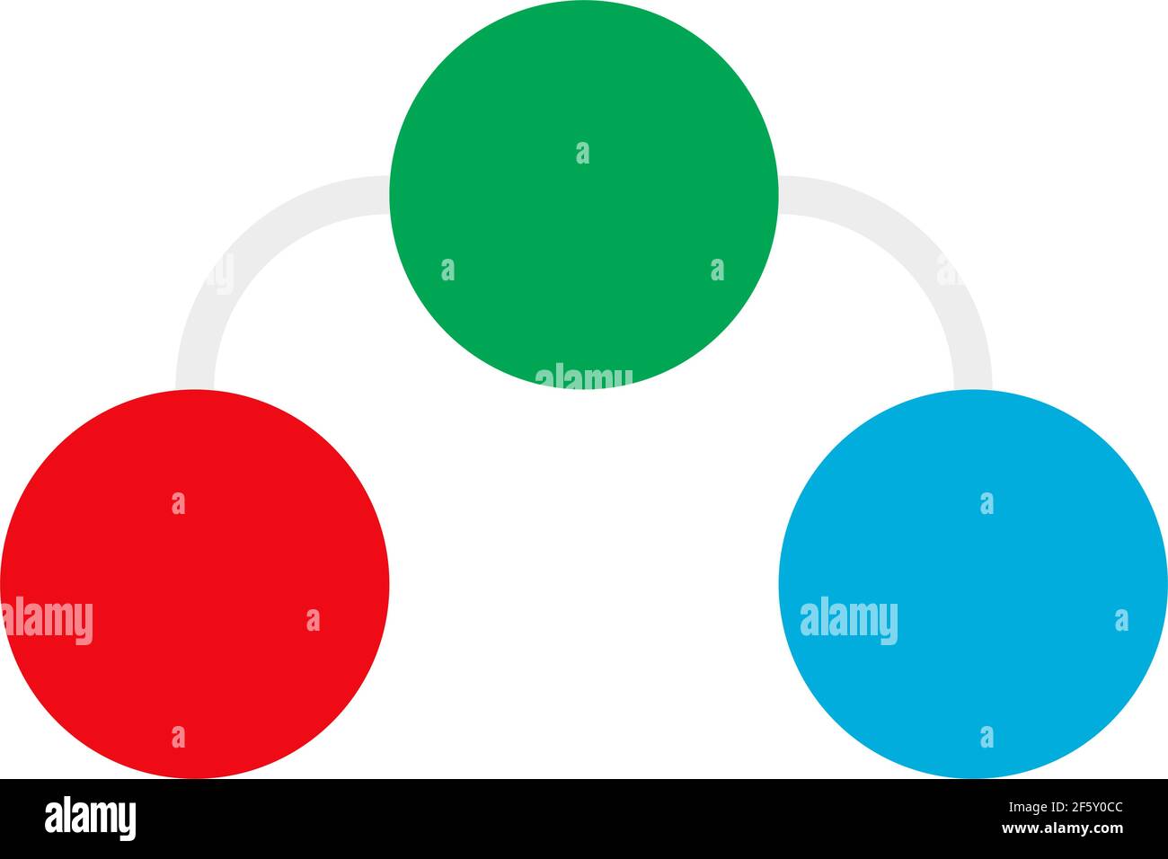 Nodes (circles) with connections. Interconnected circles infographics ...