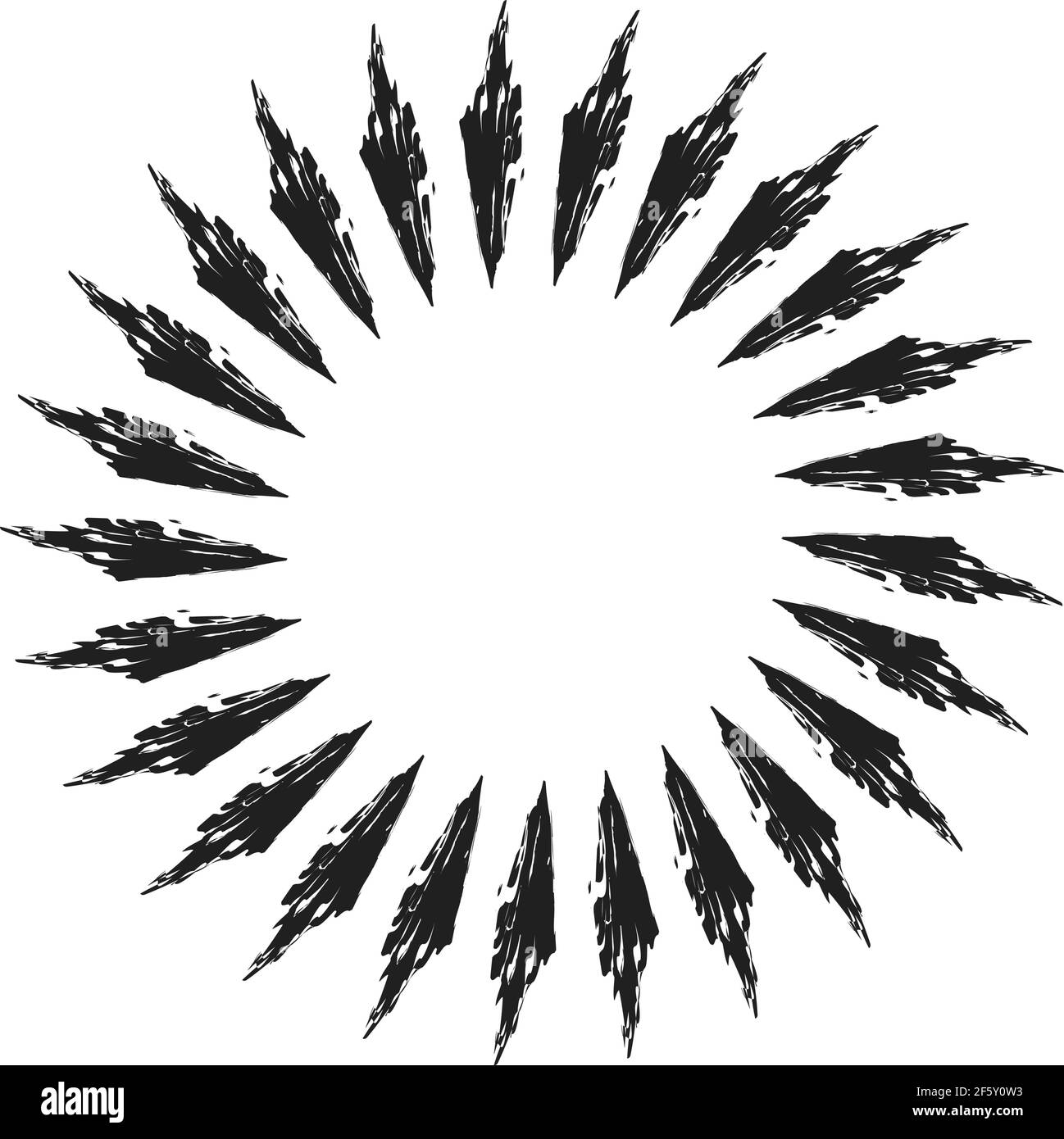 Radial grungy, textured beams, rays, lines abstract vector illustration ...