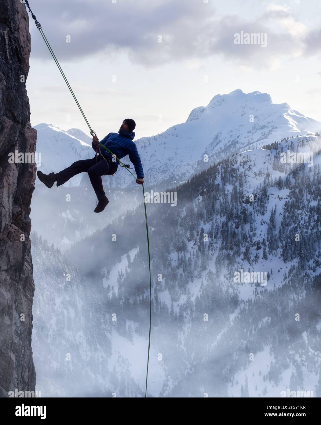 Adventurous Extreme Sport Composite of Rock Climbing Man Stock Photo ...