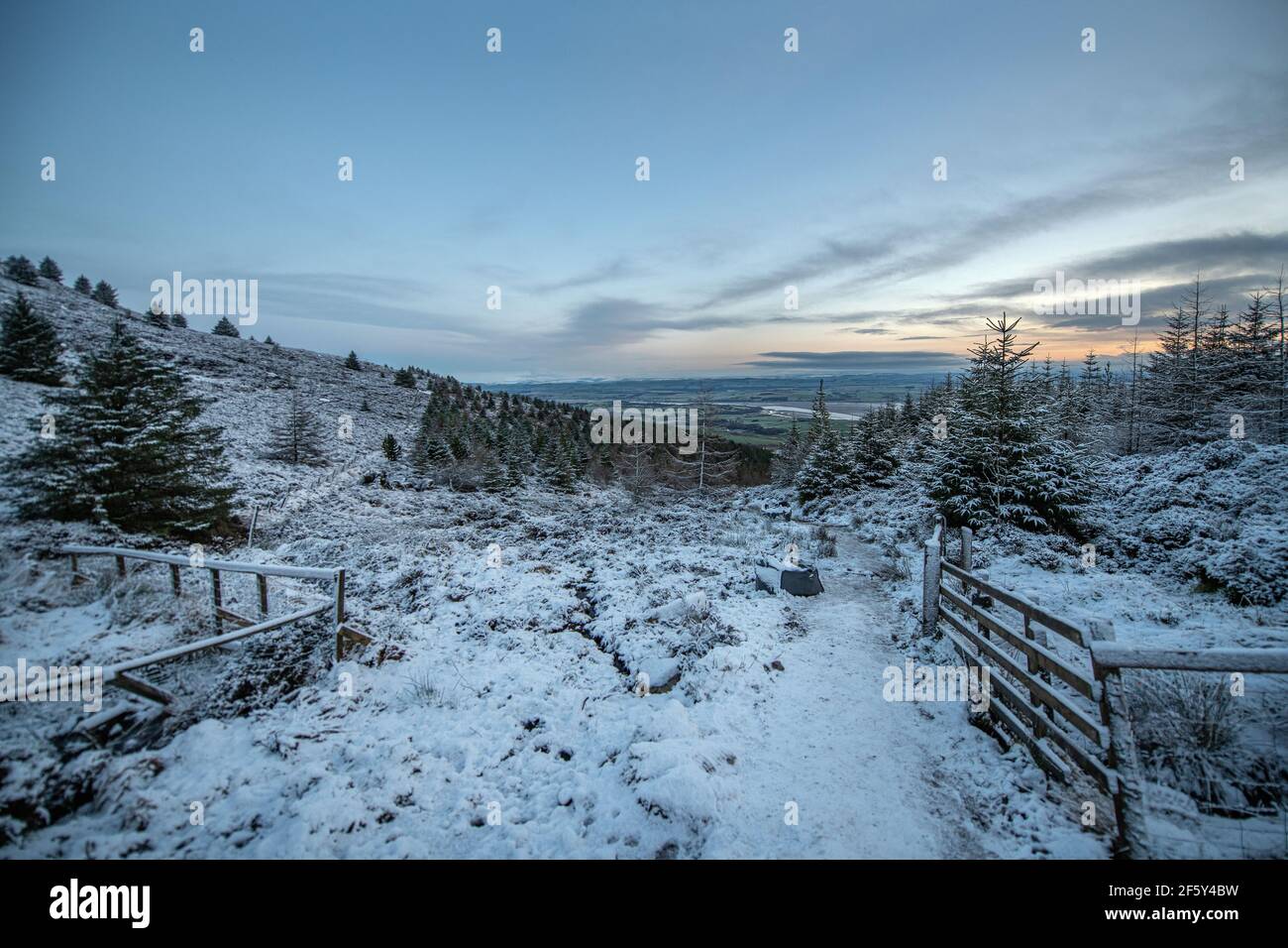 View across Nithsdale from the footpath up Criffel, the highest hill in ...