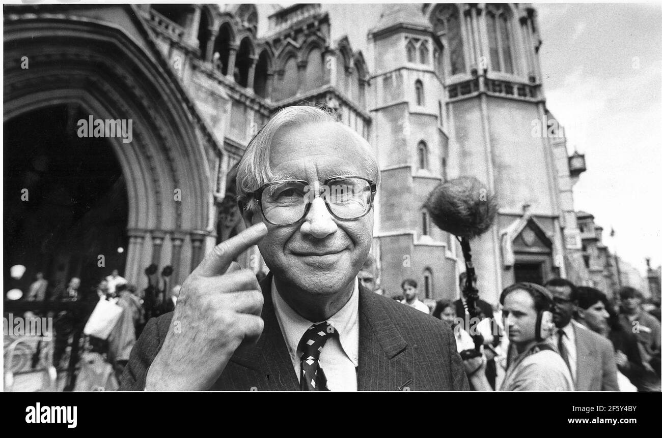 Sir William Rees Mog Former Editor of the Times Stock Photo - Alamy