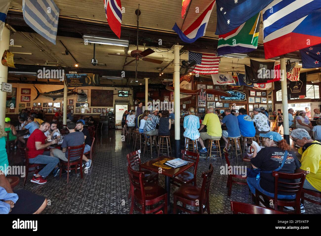Inside Of Sloppy Joes Bar On Duval Street In Key West Florida Usa