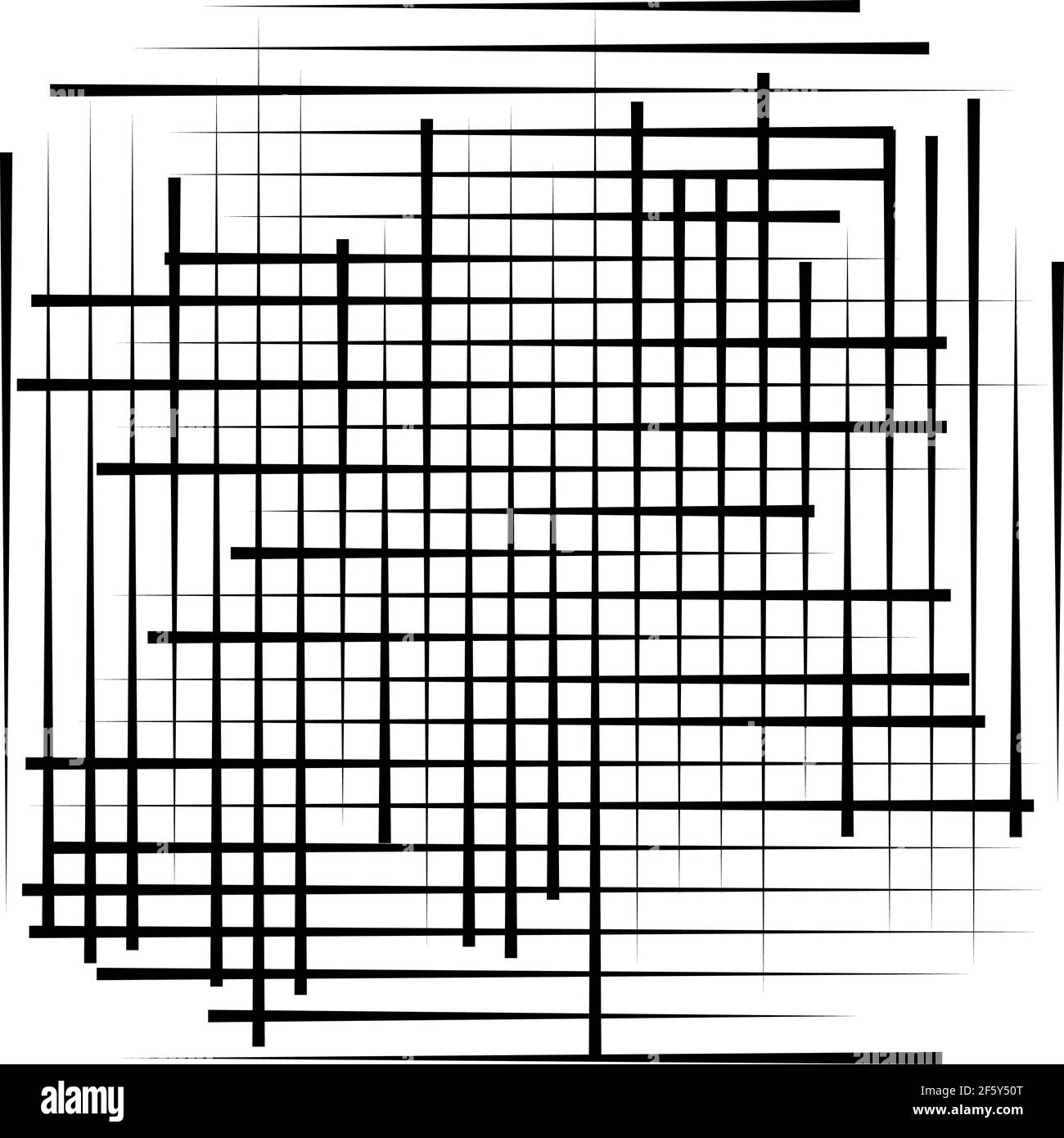 Random lines grid, mesh. Matrix, grille, grating abstract lines element ...